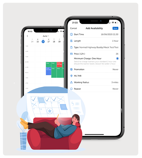 No.1 Driving instructor app from Advertising to Management.